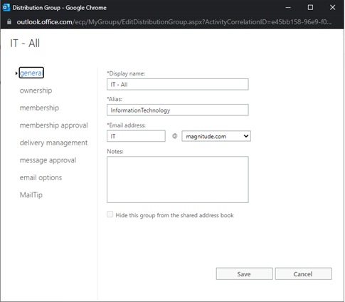 Outlook | Manage email distribution groups – insightsoftware